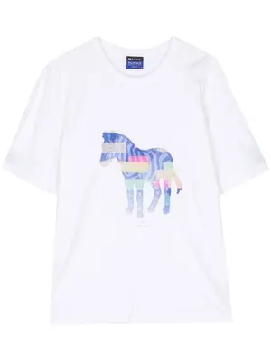Paul Smith Zebra-print Cotton T-shirt - White