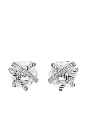 David Yurman Cable Wrap Stud Earrings - Silver