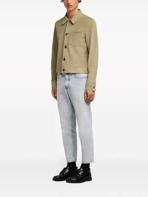 AMI Paris Boxy-fit Goatskin Shirt Jacket