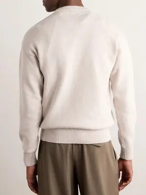 Loro Piana Cotton And Cashmere-blend Sweater - Neutrals