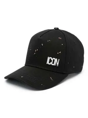 Dsquared2 Logo-plaque Paint-splattered Cap