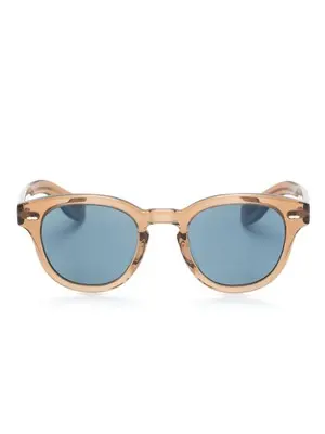 Oliver Spencer Cary Grant Round Frame Sunglasses - Brown