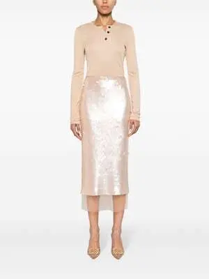 V:PM ATELIER Sequinned Pencil Skirt