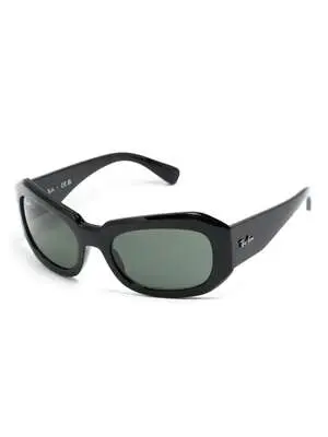 Ray-ban Beate Rectangle-frame Sunglasses - Black