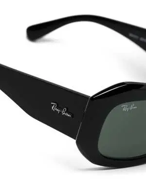 Ray-ban Beate Rectangle-frame Sunglasses - Black