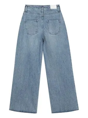 HALFBOY Logo-patch Wide-leg Jeans