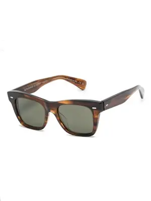 Oliver Spencer Square-frame Sunglasses - Brown
