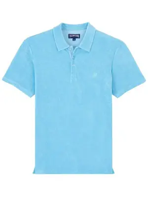 Vilebrequin Logo-embroidered Organic Cotton Polo Shirt - Blue