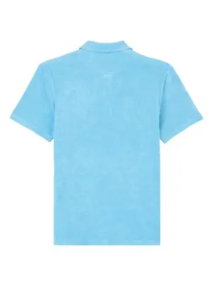 Vilebrequin Logo-embroidered Organic Cotton Polo Shirt - Blue