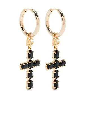 Dolce & Gabbana Cross-charm Drop Earrings - Gold