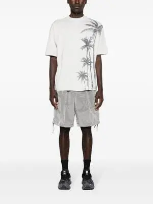 Emporio Armani Palm Tree-print Cotton T-shirt