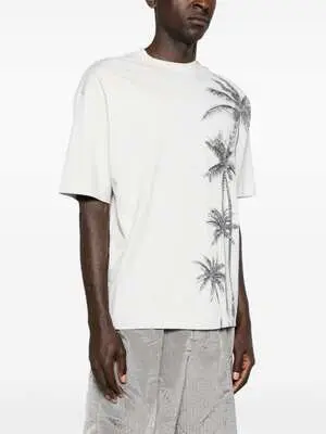 Emporio Armani Palm Tree-print Cotton T-shirt
