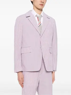 Thom Browne Striped Single-breasted Blazer