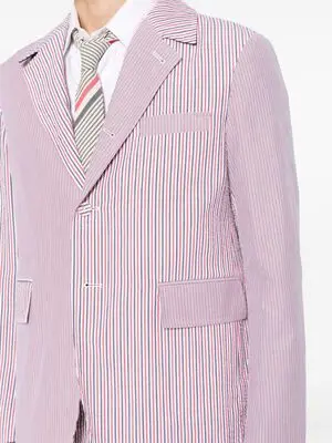 Thom Browne Striped Single-breasted Blazer