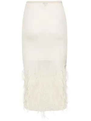 Patrizia Pepe Feather-detailing Midi Skirt