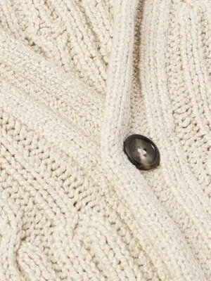 Loro Piana Slim-fit Cable-knit Cotton Cardigan