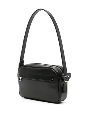 COURREGES Logo-appliqué Leather Shoulder Bag