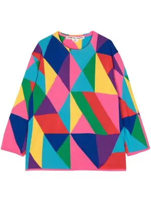 Comme Des Garçons Geometric-pattern Knit Jumper