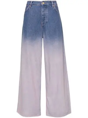 GANNI High-rise Wide-leg Jeans - Blue