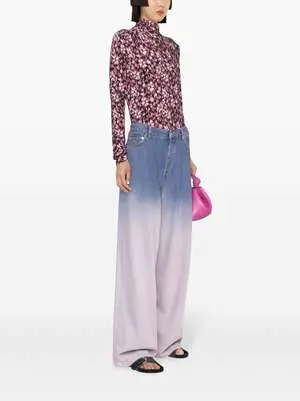 GANNI High-rise Wide-leg Jeans - Blue