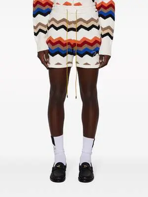 Rhude Cyril Intarsia-knit Shorts