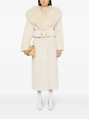Jacquemus Shearling Fur Maxi Coat