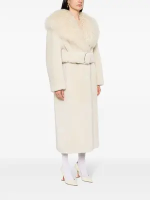 Jacquemus Shearling Fur Maxi Coat