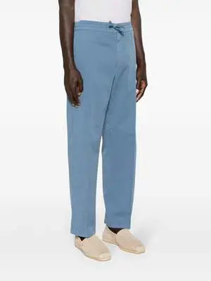 Canali Drawstring-waist Trousers - Blue