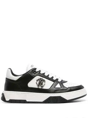 Roberto Cavalli Rc Plaque Leather Sneakers