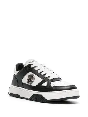 Roberto Cavalli Rc Plaque Leather Sneakers