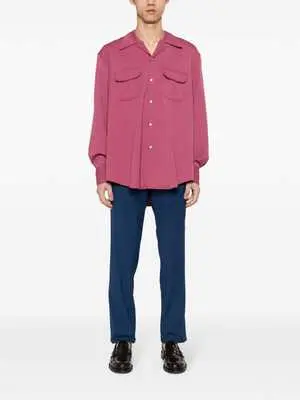 ROTA Seersucker Slim-cut Trousers - Blue