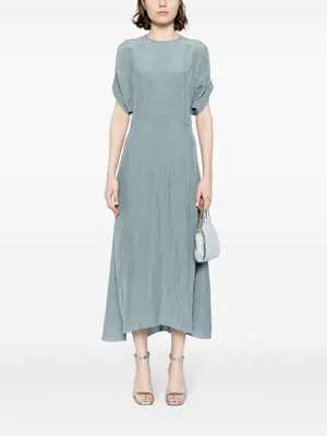 Victoria Beckham Gathered-detail Midi Dress