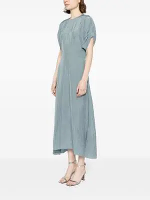 Victoria Beckham Gathered-detail Midi Dress
