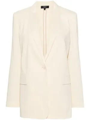 Theory Shawl-lapels Single-breasted Blazer - Neutrals