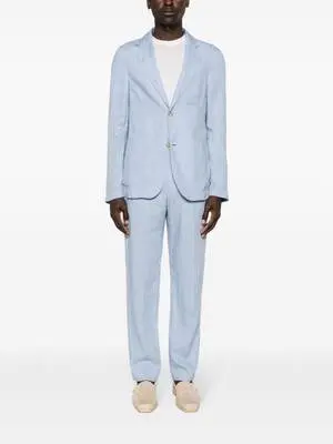Canali Mid-rise Tapered Linen Trousers