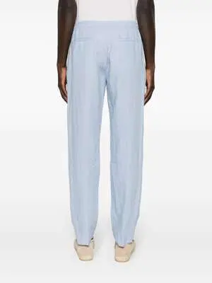 Canali Mid-rise Tapered Linen Trousers