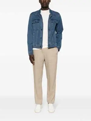 Canali Classic-collar Denim Jacket