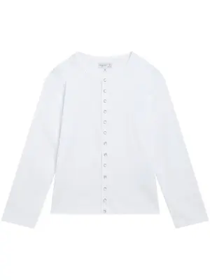 AGNES B. Le Petit Cotton Cardigan - White
