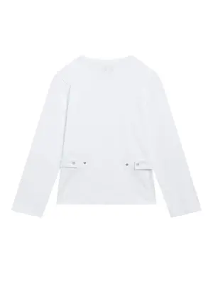 AGNES B. Le Petit Cotton Cardigan - White