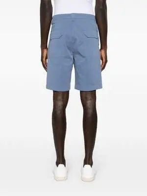 Canali Mid-rise Chino Shorts - Blue