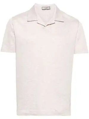 Canali Camp-collar Cotton Polo Shirt
