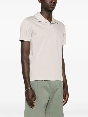 Canali Camp-collar Cotton Polo Shirt