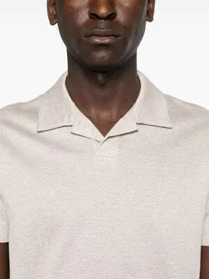 Canali Camp-collar Cotton Polo Shirt