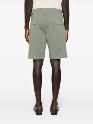 Canali Mid-rise Chino Shorts - Green