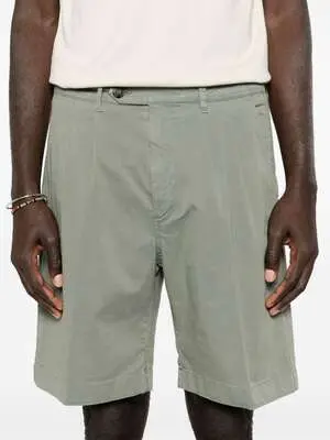Canali Mid-rise Chino Shorts - Green