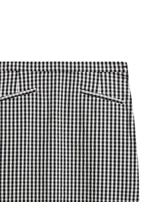 AGNÈS B. Gingham Cotton-blend Midi Skirt