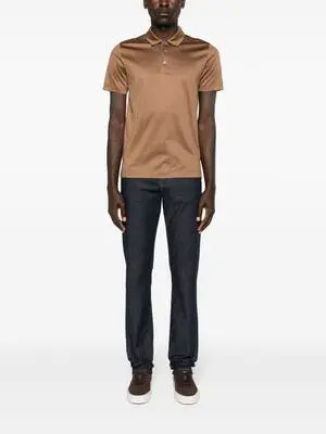 Canali Slim-cut Denim Pants - Blue