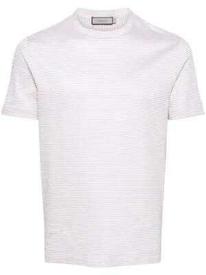 CANALI Striped Crew-neck T-shirt