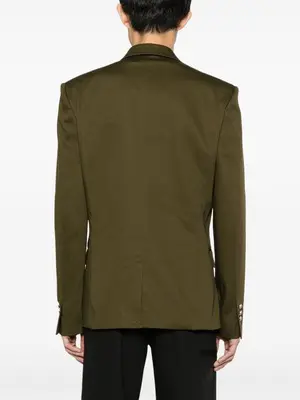 Balmain Cotton Single-breasted Blazer - Green