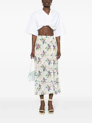 Zadig&Voltaire June Floral-print Midi Skirt - Neutrals